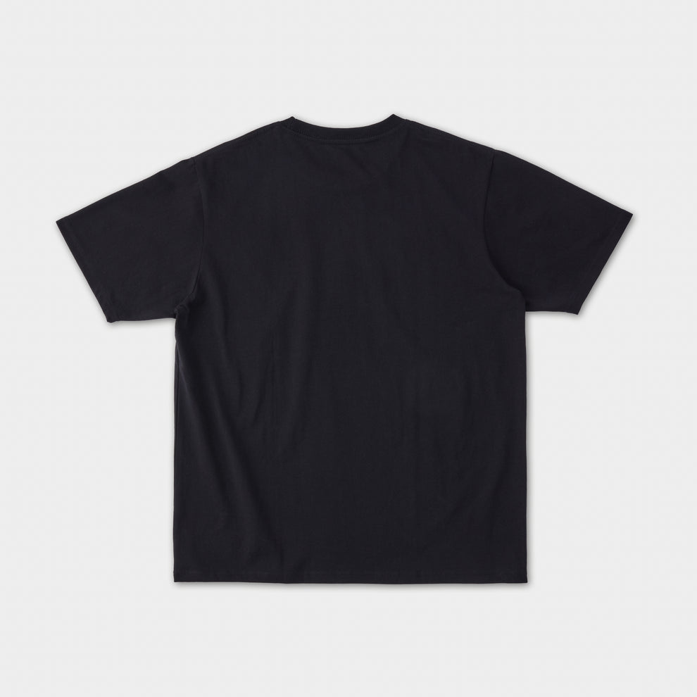 ONE POINT LOGO STITCH T-SHIRT BLACK-LIGHT BLUE – FEELS.
